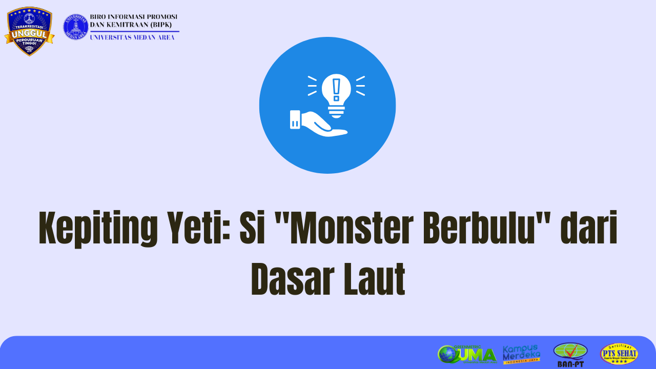 Kepiting Yeti: Si "Monster Berbulu" dari Dasar Laut